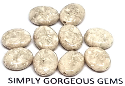 10 Oval Shaped Riverstone Gemstone Beads - 10 * 8 mm | eBay Australia