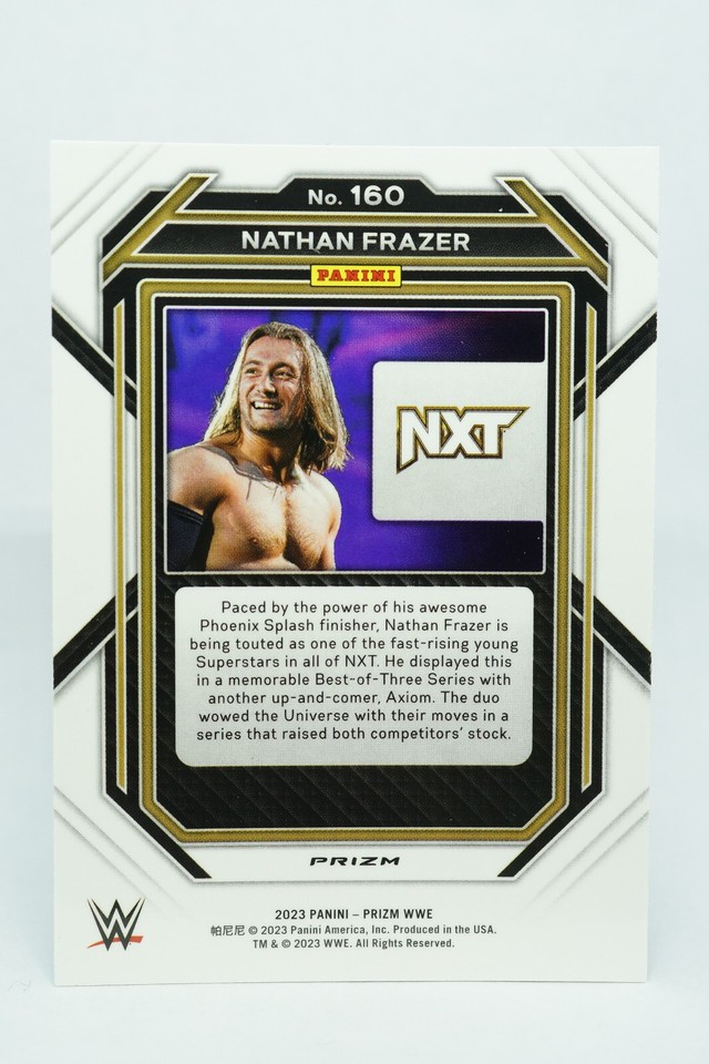 2023 Panini Prizm WWE Blue Wave Prizm Nathan Frazer #160 NXT INVEST ...