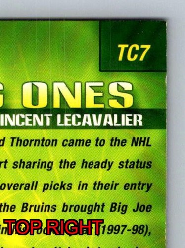 Joe Thornton Vincent Lecavalier Young Ones Topps 2000 Card TC7 Hockey | eBay