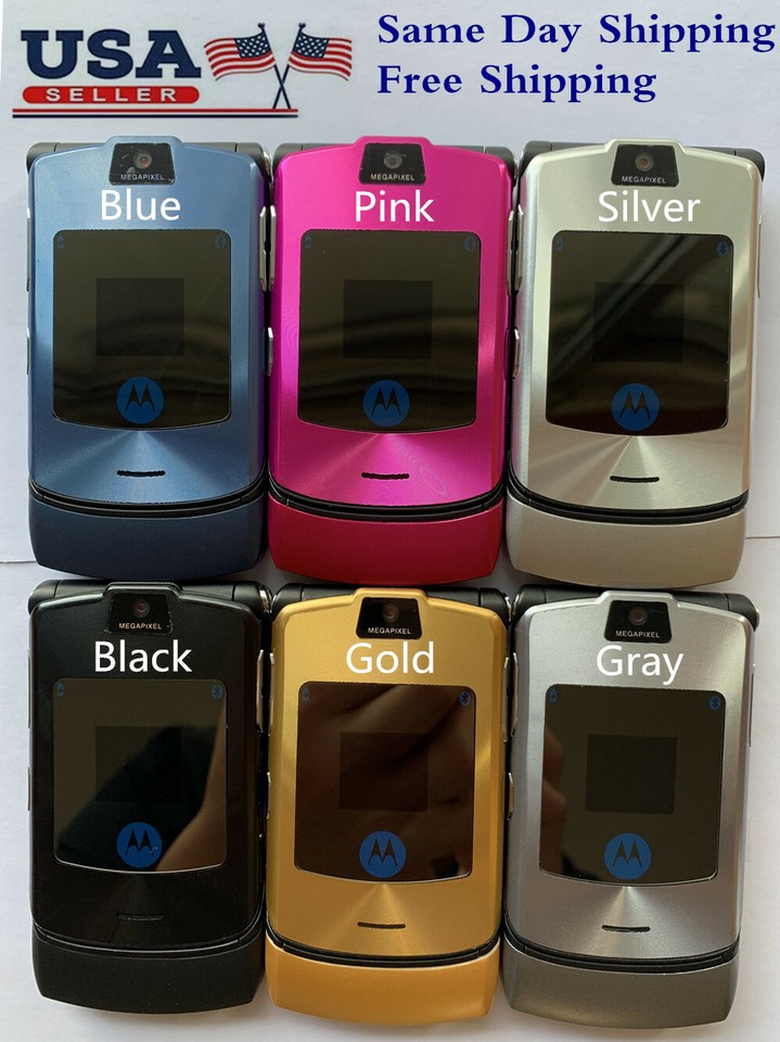 Unlocked Motorola RAZR V3i GSM 1.23 MP Camera Flip Bluetooth MP3 Mobile ...