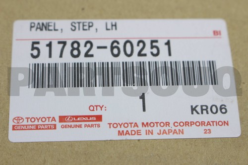 5178260251 Genuine Toyota PANEL, STEP, LH 51782-60251 | eBay