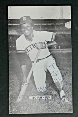 Tito Fuentes Giants Tigers Padres Signed Autograph 3x5 Photo Postcard ...