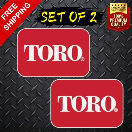 2 TORO Logo Vinyl Decals 4" x 6" - ZERO TURN & WALK BEHIND MOWERS ...