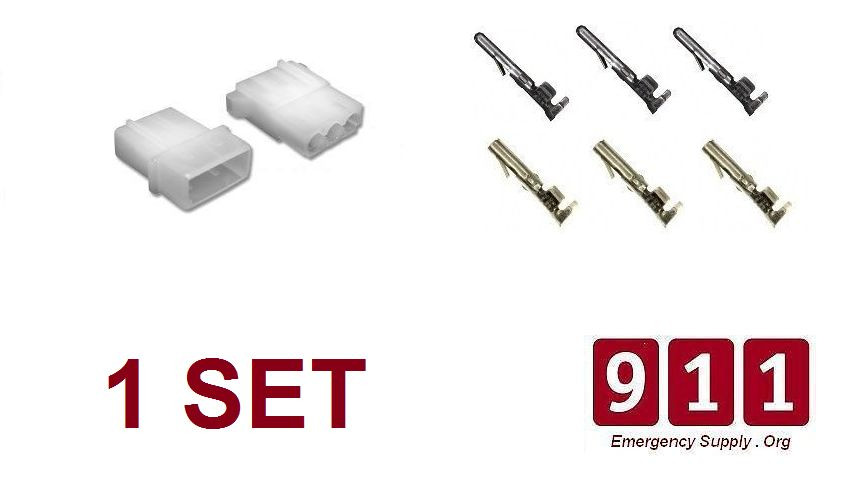 Strobe 3 Pin Connector AMP Power Supply Bulb Female Male Sockets Pin ...