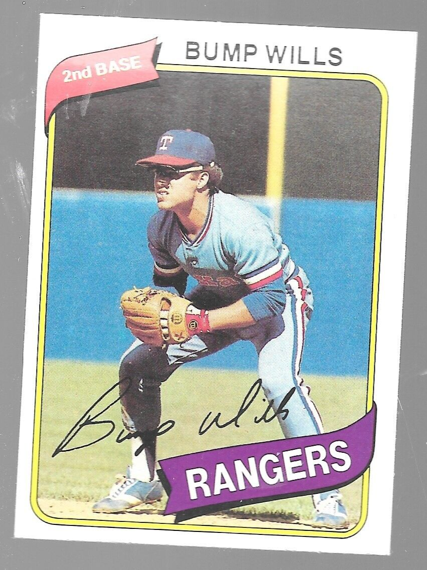 1980 Topps Bump Wills 473 Texas Rangers Baseball | eBay