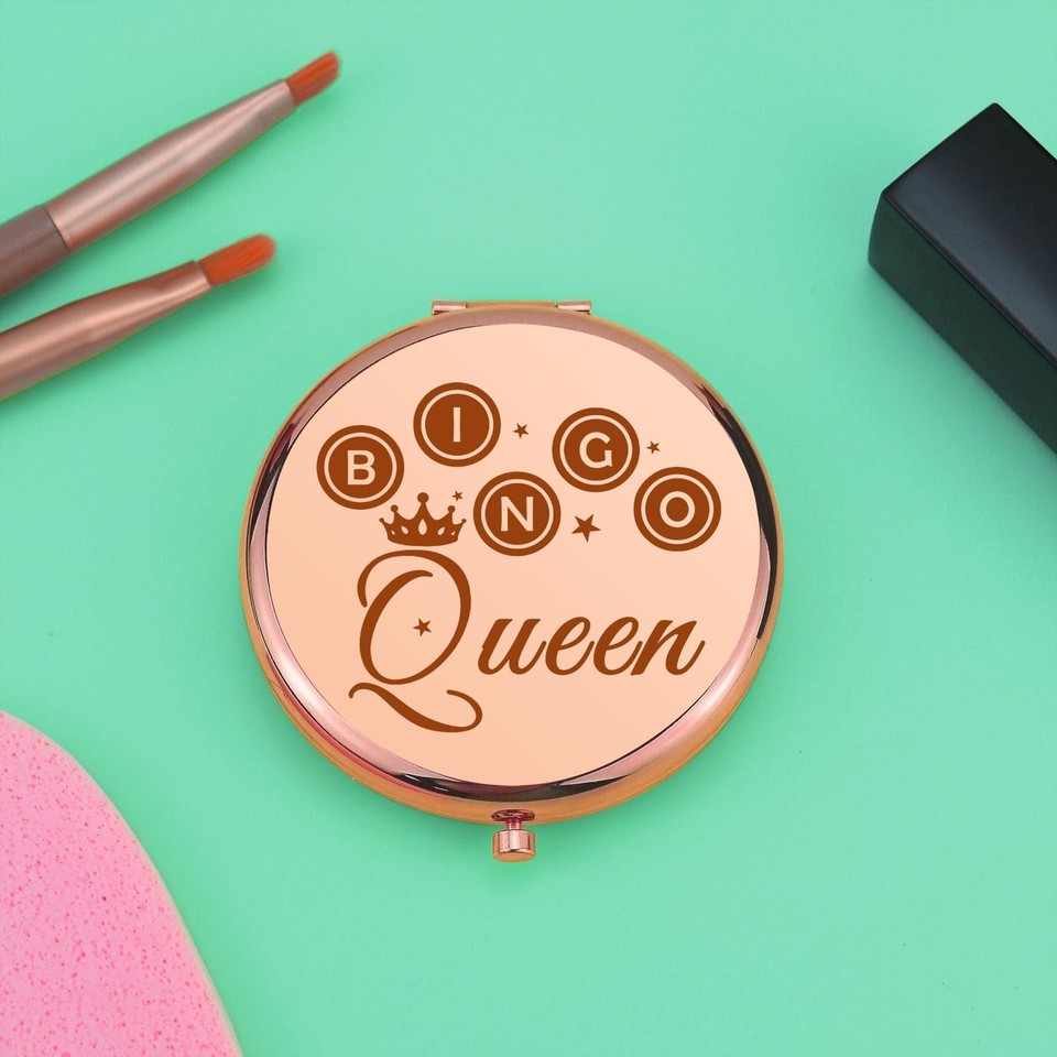 Bingo Player Gift for Women Travel Makeup Mirror Bingo Lover Gifts ...