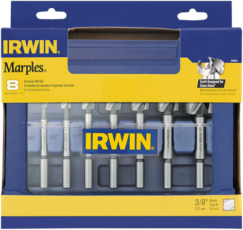 IRWIN Marples Wood Drilling Forstner Bit Set 8 Piece, Ultra-sharp ...