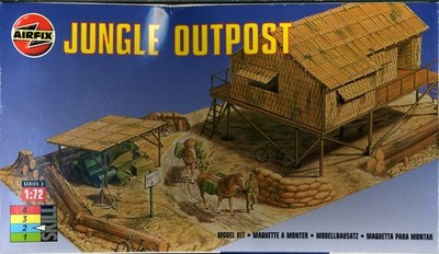 oop Airfix 03382 1/76 (20mm) Jungle Outpost - Diorama Building WW2 ...