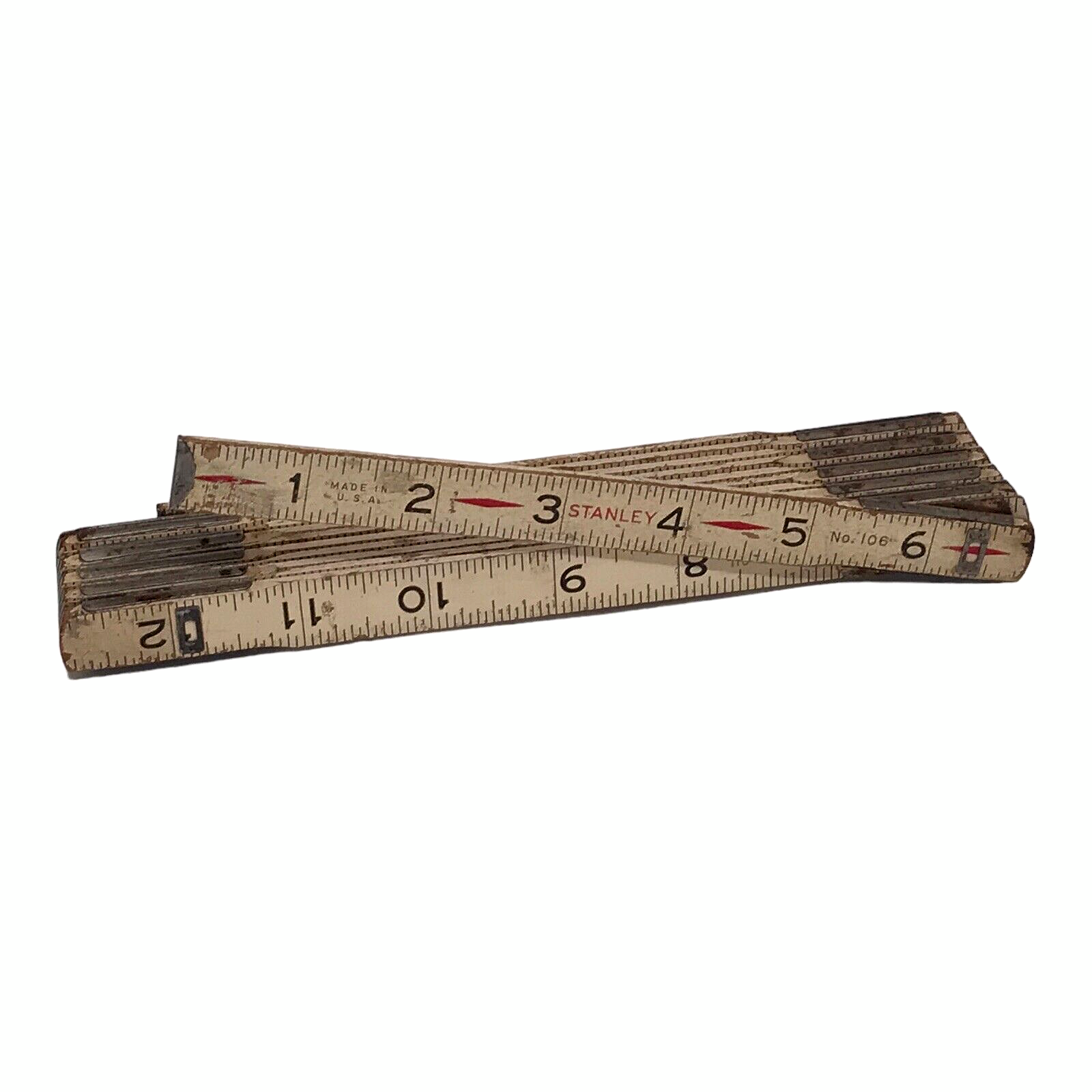 VINTAGE STANLEY NO. 106 FOLDING WOOD RULER | eBay