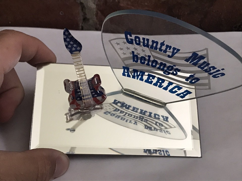 NEW Glass Baron USA Guitar Figure Patriotic Crystals American Country ...