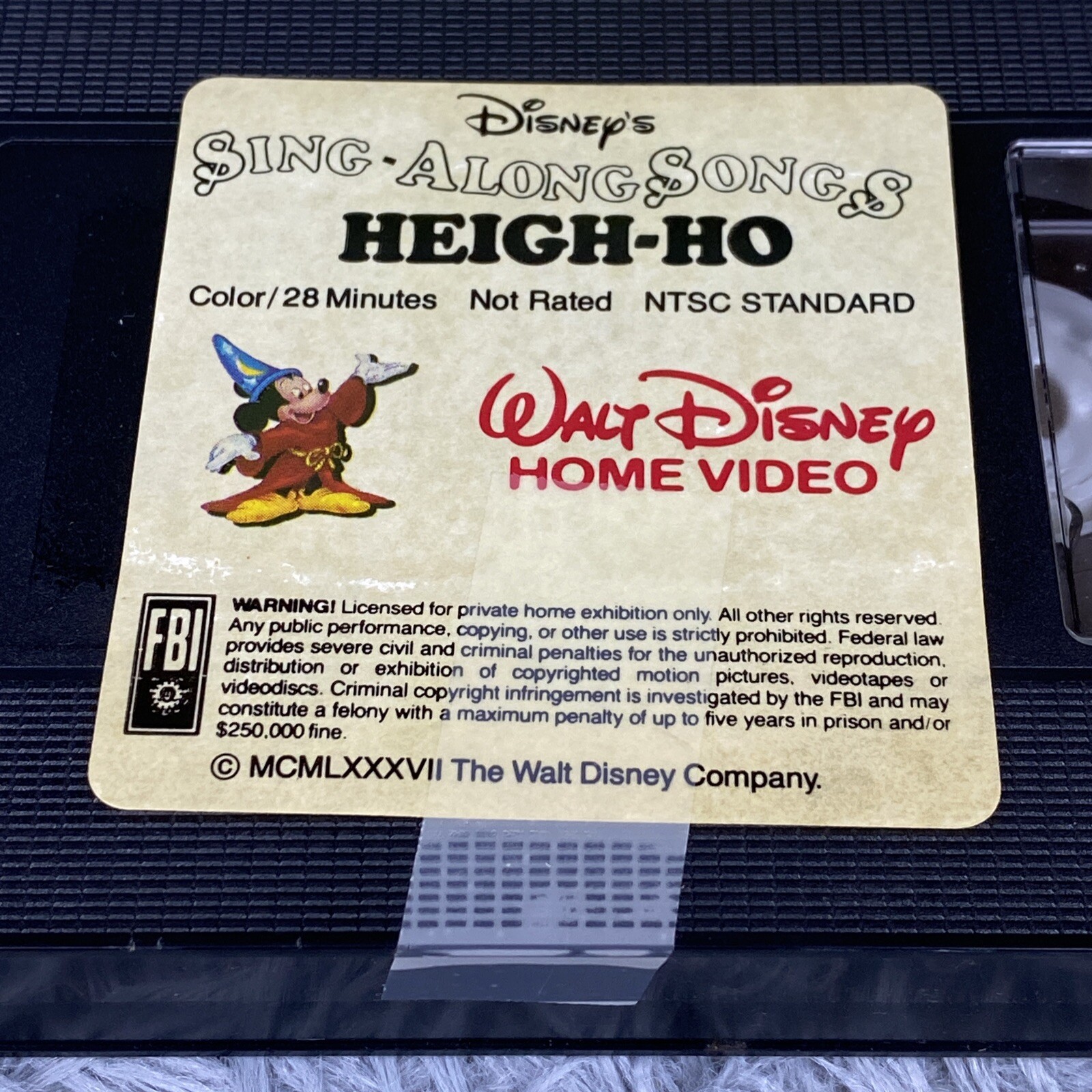 Disney’s Sing Along Songs: Heigh-Ho VHS 1994 Snow White Mary Poppins ...