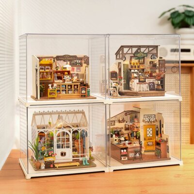 Rolife ROKR Miniature House Dust Proof Display Box DF03L （No product ...