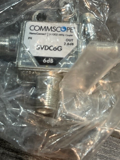 COMMSCOPE SV-DC-6G T-Type Directional Coupler, DC coupler 2-way ...