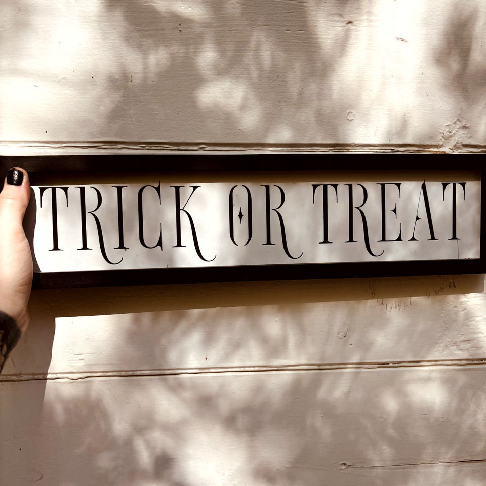 Halloween Decor Sign Trick Or Treat | eBay