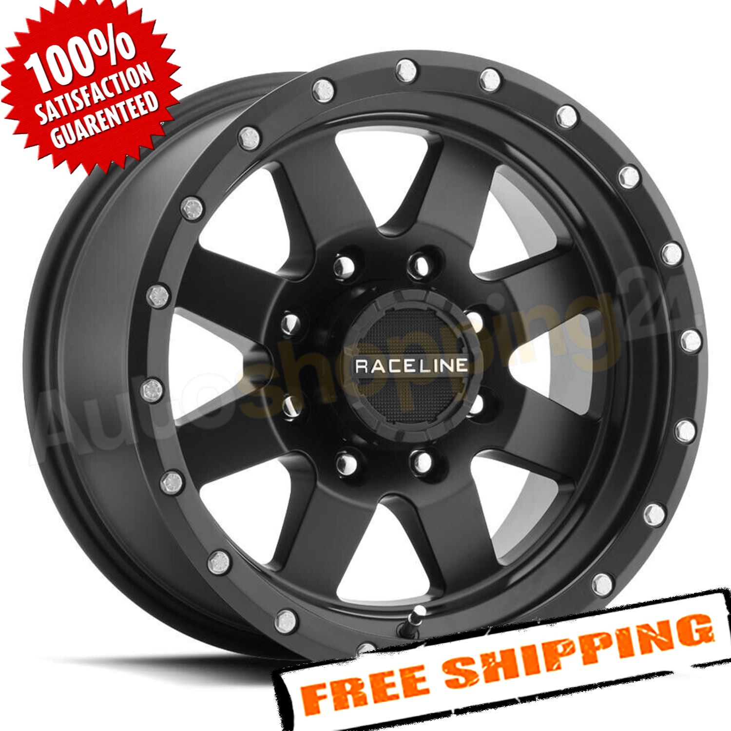 Raceline 935B-66531+45 16x6.5 45 5x130 84.10 935B Defender Satin Black ...