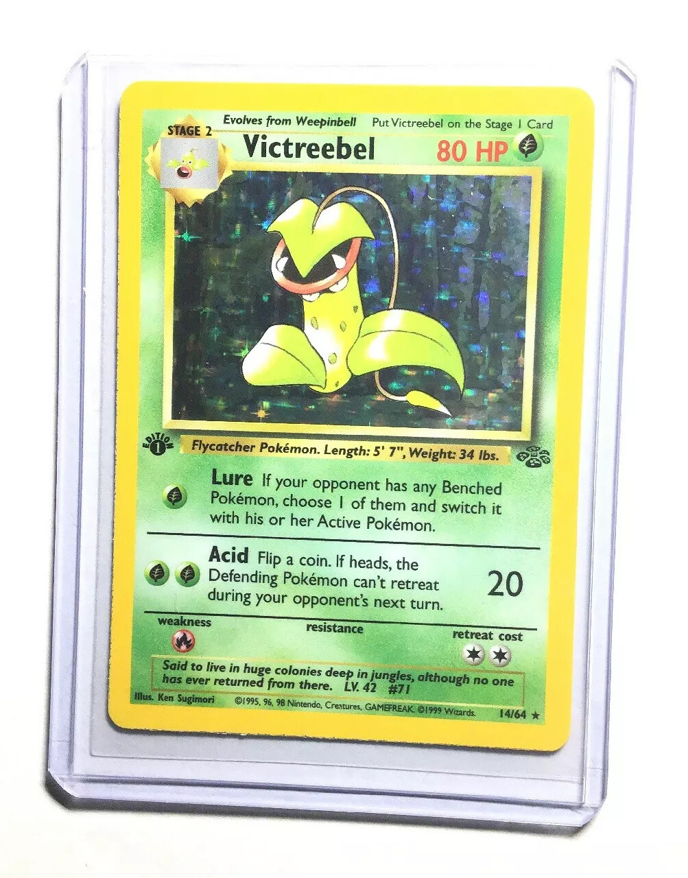 VICTREEBEL - 14/64 - 1st Edition Jungle - Holo - Pokemon Card - EXC ...