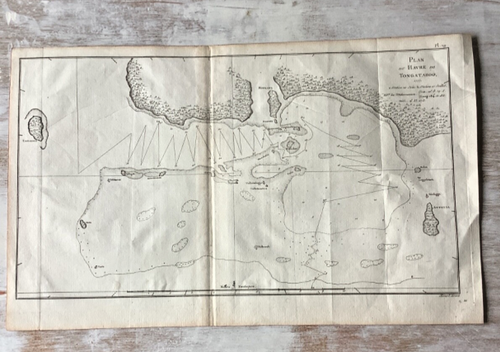1777 Captain Cook Pacific Voyage Tongataboo Tonga Antique Map Original ...