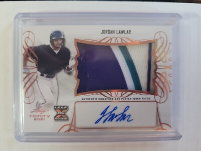 Jordan Lawlar 2021 Leaf Trinity Auto Tri Color Patch | eBay