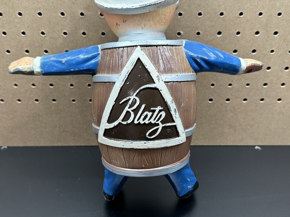RARE Blatz Beer Sign Baseball Statue Figure 1950'S Safe At Home Barrel ...