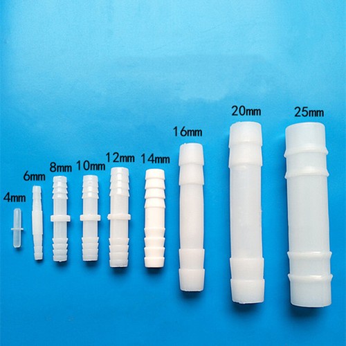 10pcs 4-25mm Barb Barbed Splicer Plastic Hose Joiner Straight Connector ...