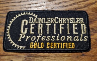 Vintage Chrysler Company Gold Certified Professional Embroidered Patch ...