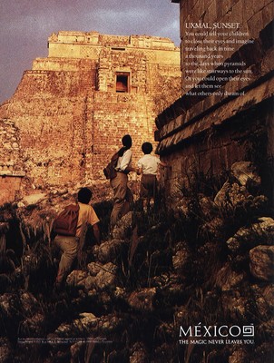 1990 Mexico: Uxmal Sunset Vintage Print Ad | eBay