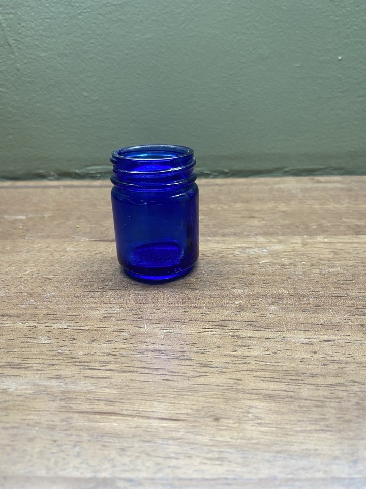 Vintage Small Cobalt Blue Vicks VapoRub Glass Jar | eBay