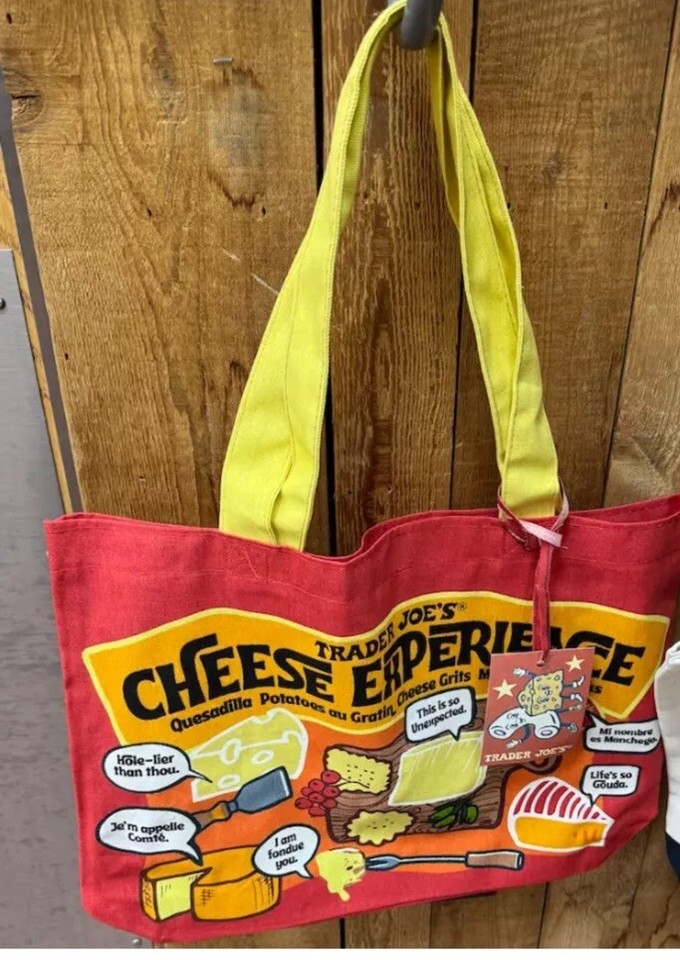 Trader Joe’s Cheese Adventures Cheese Themed 100% Cotton Reusable Tote ...
