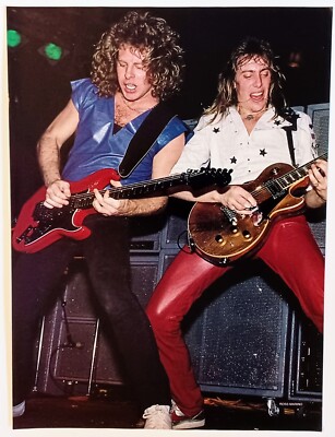 NIGHT RANGER~BRAD GILLIS/JEFF WATSON LIVE~1985 POSTER~FULL PAGE PINUP ...