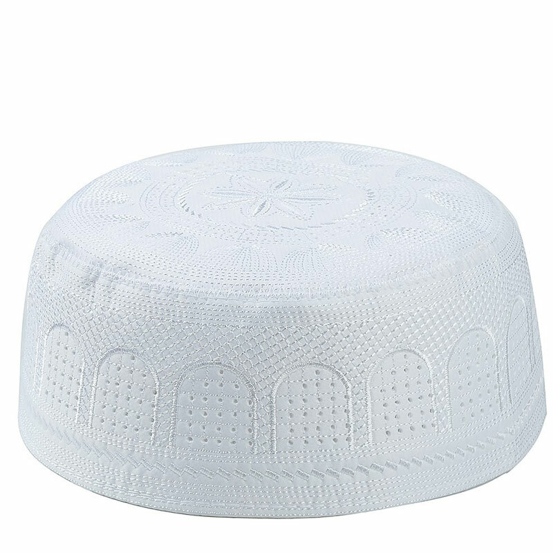 Men Cap Muslim Islamic Prayer Hat Kufi Head Wear Ramadan Praying Scarf ...