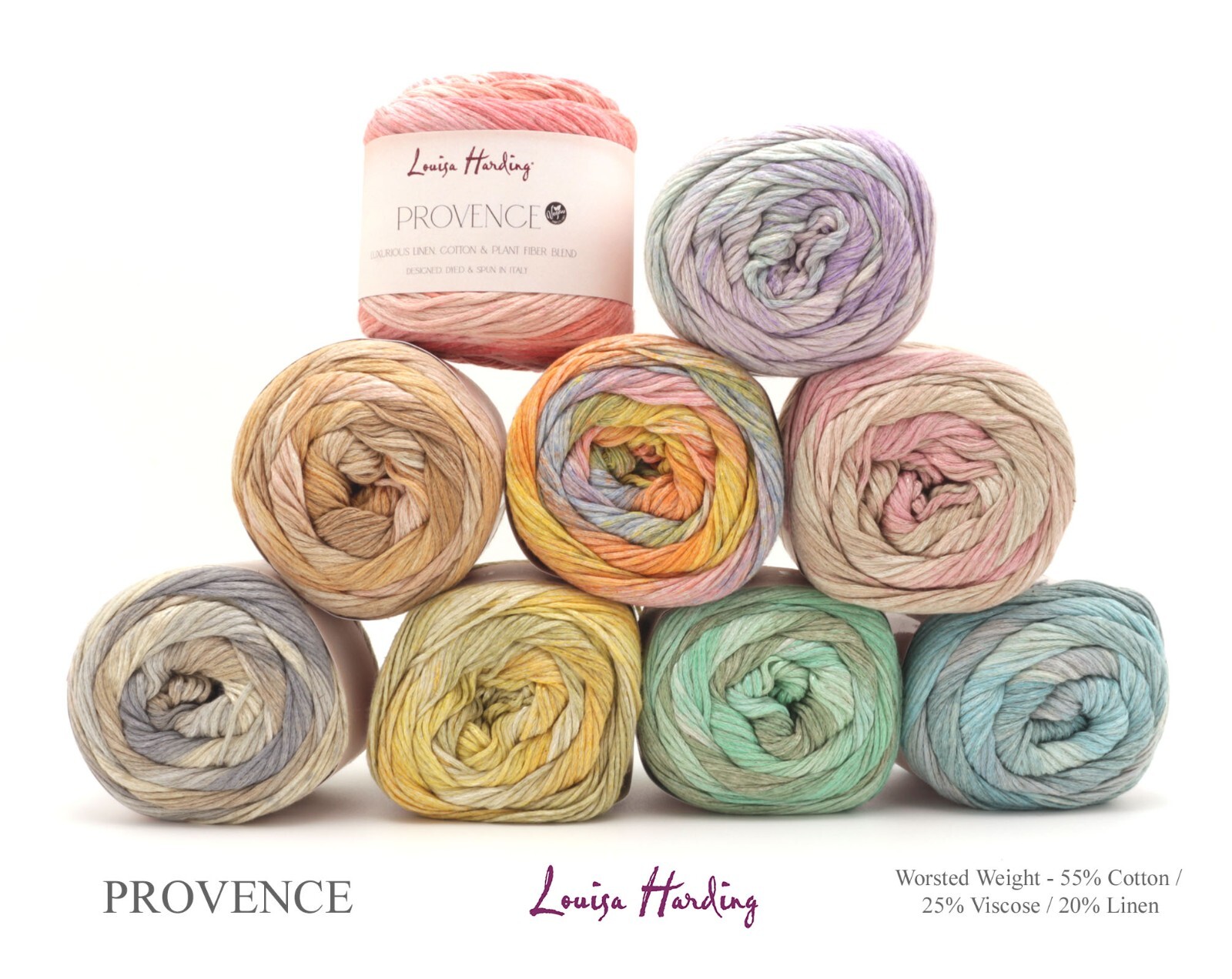 Provence yarn by Louisa Harding - worsted weight linen/cotton/viscose 9 ...