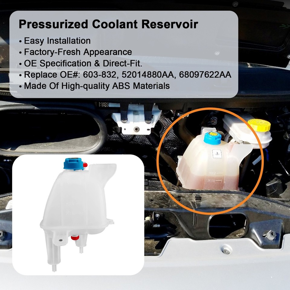 603-832 Coolant Recovery Reservoir for 14-21 ProMaster 1500 2500 3500 ...