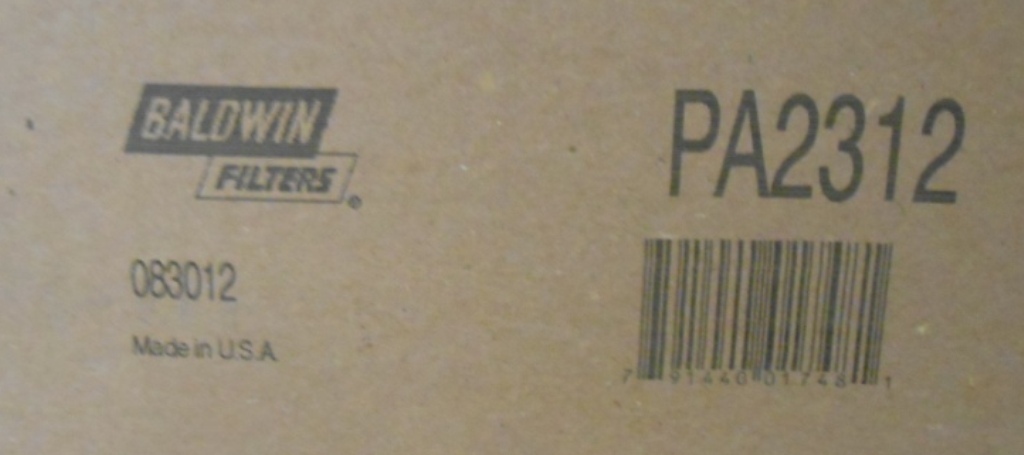 BALDWIN AIR FILTER, PA2312, 22-13/16" H, 970 CFM, WIX 42966 | eBay
