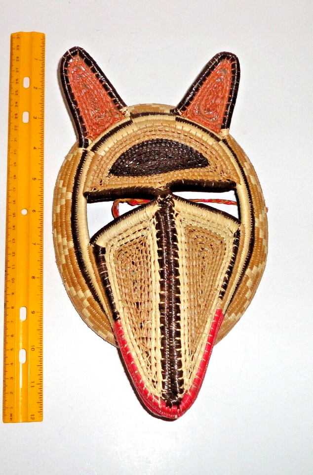 Tribal Wounaan / Embera Hand Woven Basket Mask Darien Rainforest Panama ...