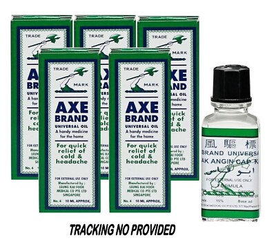 5 x 10ml Axe Brand Medicated Oil for Headache and Muscular Pain Free ...