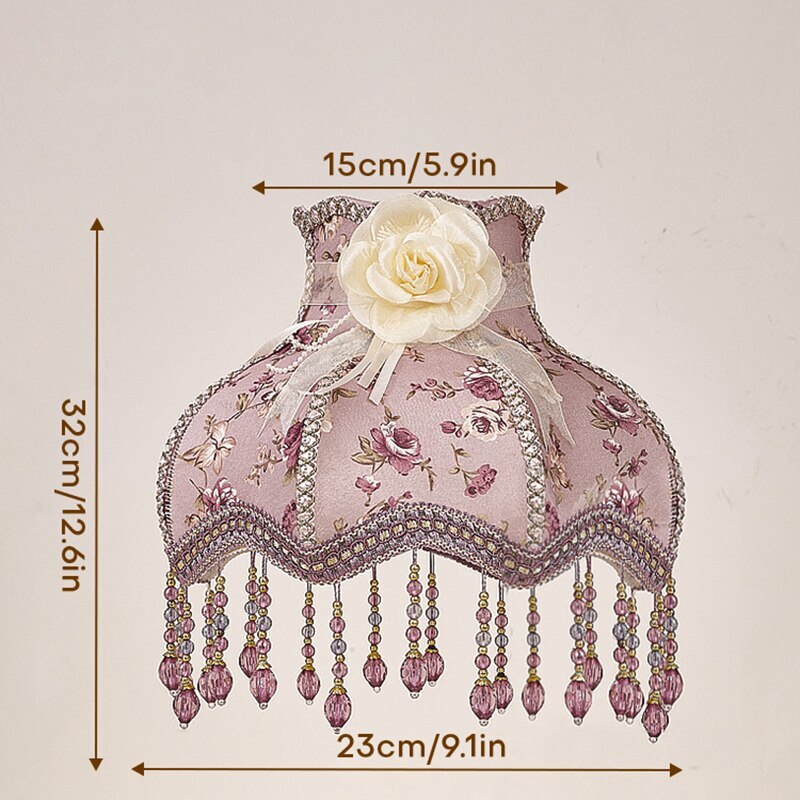 Luxury European Light Shades Fringe Crystal LampShades Table Lamp Home ...