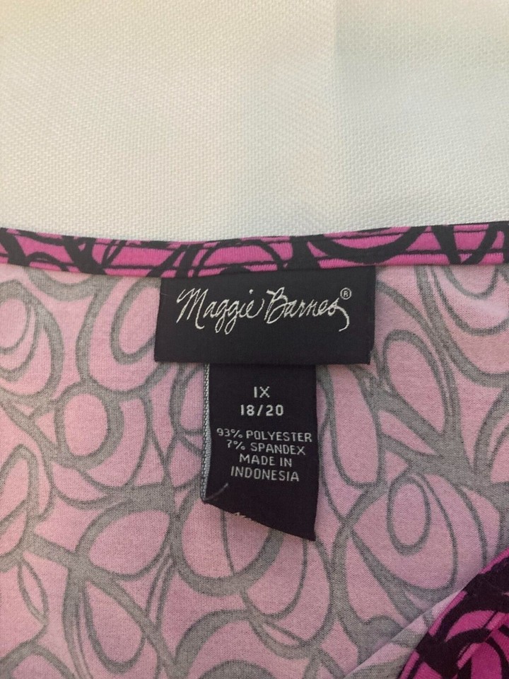 Maggie Barnes 1x (18/20) 3/4 Bell Sleeves Pattern Blouse Ladies | eBay