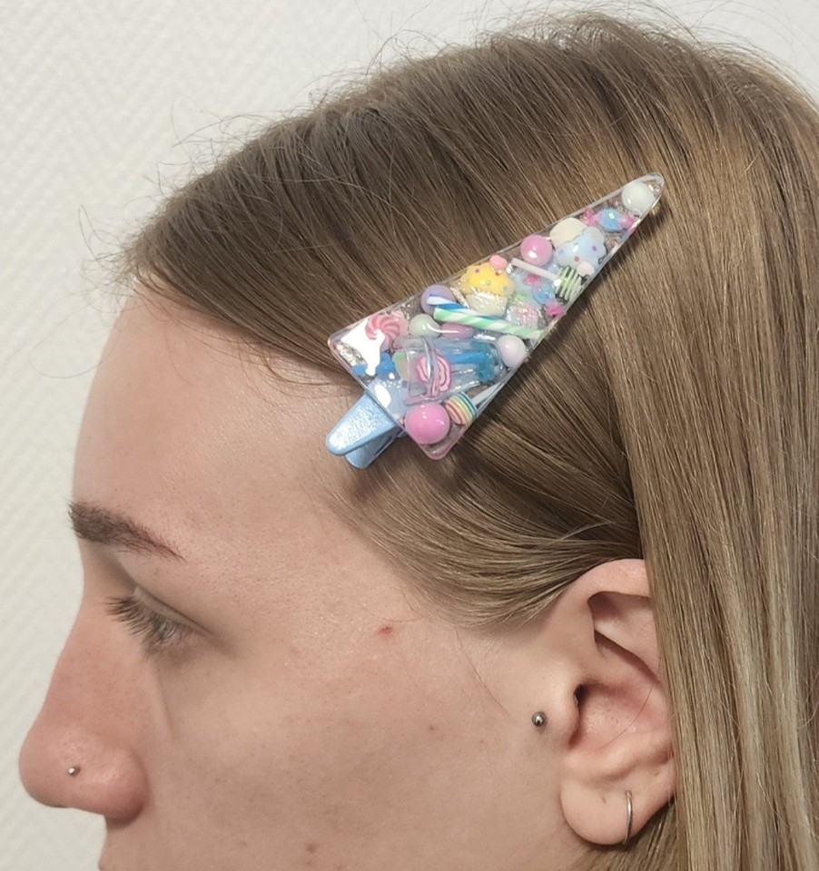 New Hair Clips Handmade Resin Art by Mi Dezignz | eBay Australia