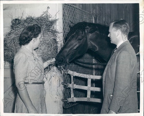 1941 Saratoga Race Track High Command And Trainer Jack Healey Press ...
