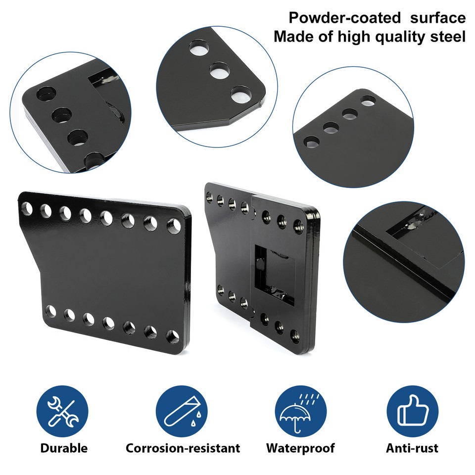 Universal Black Snowplow Mount Drop Bracket Lift Level Kit Powder ...