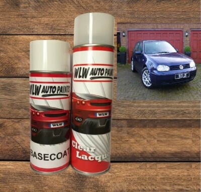 FOR VW FOR AUDI INDIGO BLUE LB5N 2K SOLVENT BASECOAT CAR AEROSOL SPRAY ...