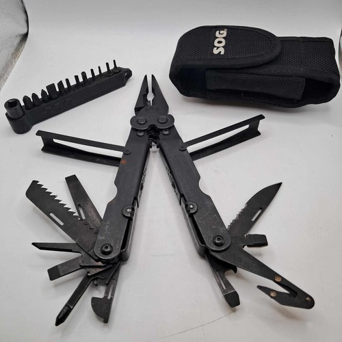 SOG Powerlock Compound Leverage Multitool Pliers + Accessory Bits ...
