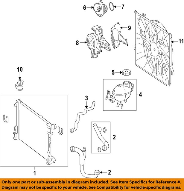 MERCEDES OEM 10-11 E350 Radiator-Upper Hose 2125011382 | eBay
