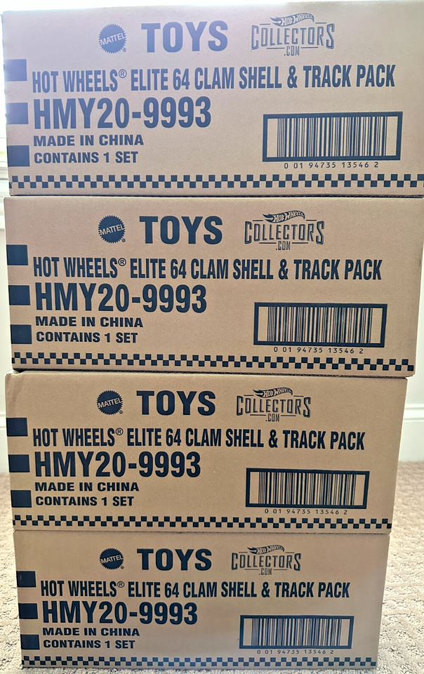 FULL SEALED CASE of 10 Hot Wheels Premium Elite 64 Clam Shell & Track ...