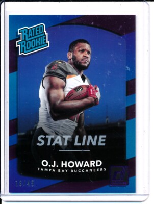 2017 Panini Donruss Rated Rookie Stat Line Season /45 OJ Howard #342 ...