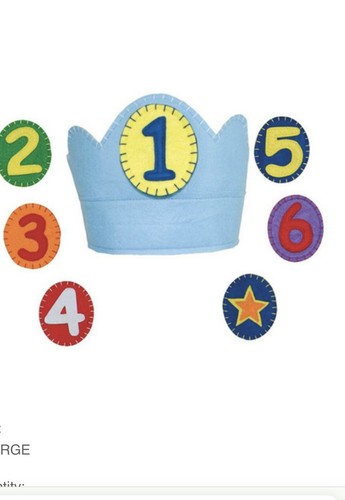 Groovy Yearly Birthday Crown 1-6 Years plus star | eBay