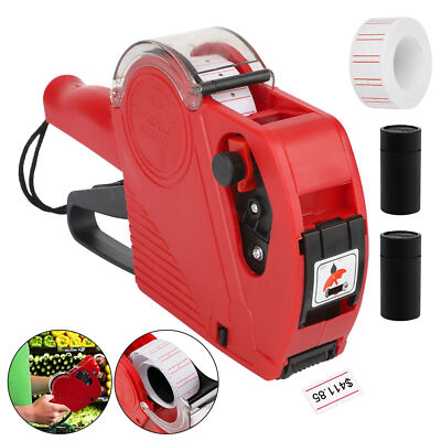MX-5500 8 Digits Price Tag Gun Marking Machine w/Sticker Labels Ink ...