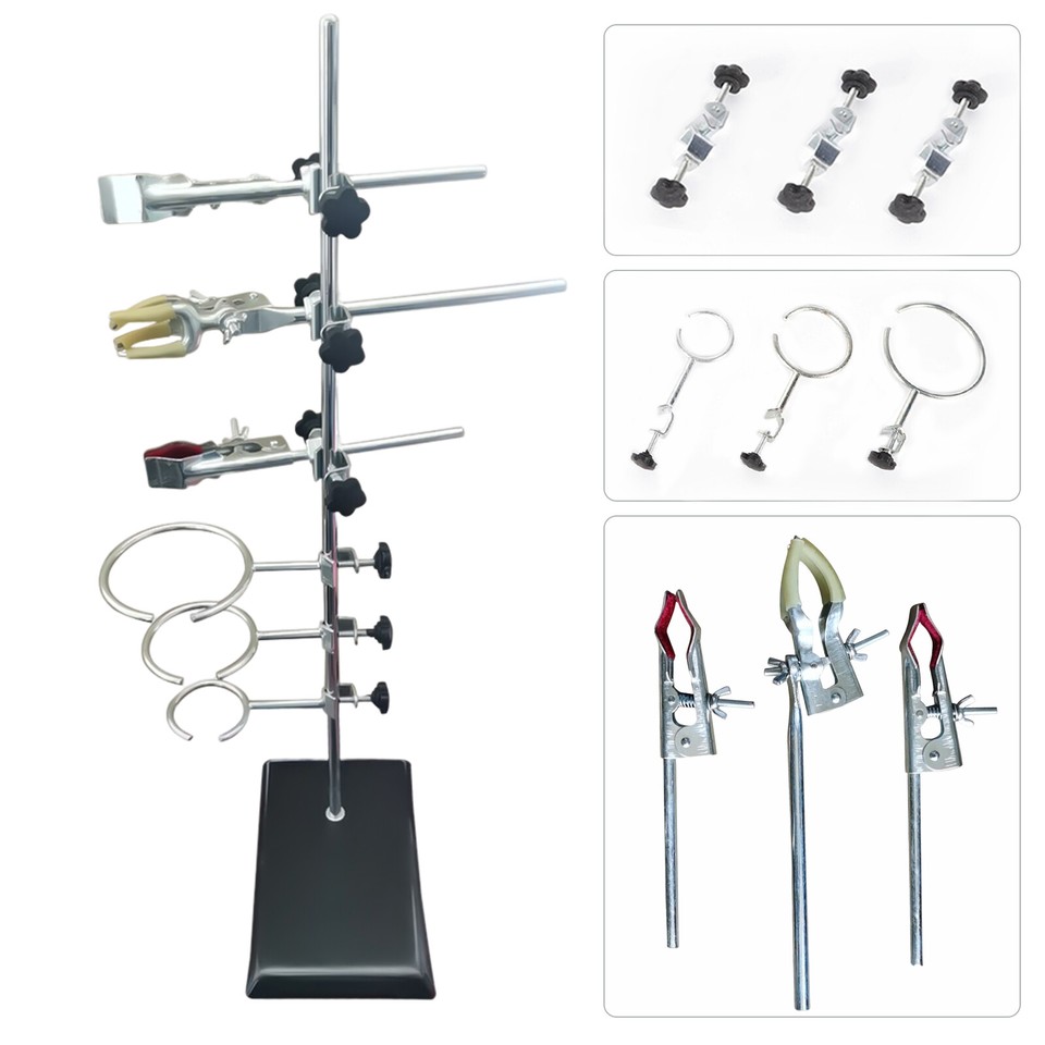 Chemistry Lab Support Iron Stand Holder Flask Condenser Clamp Retort ...