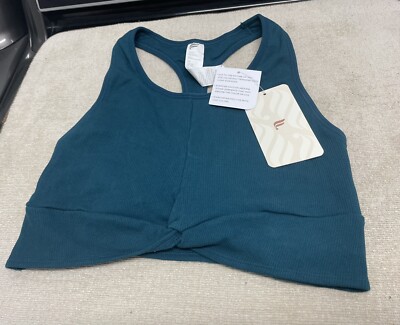 NEW NWT Fabletics Kinsley Seamless Sports Bra Women’s XL 12-14 Teal ...