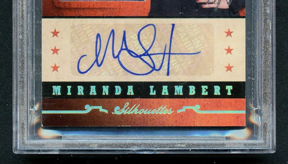 Miranda Lambert 1/1 signed autograph Panini Country Music Silhouettes ...